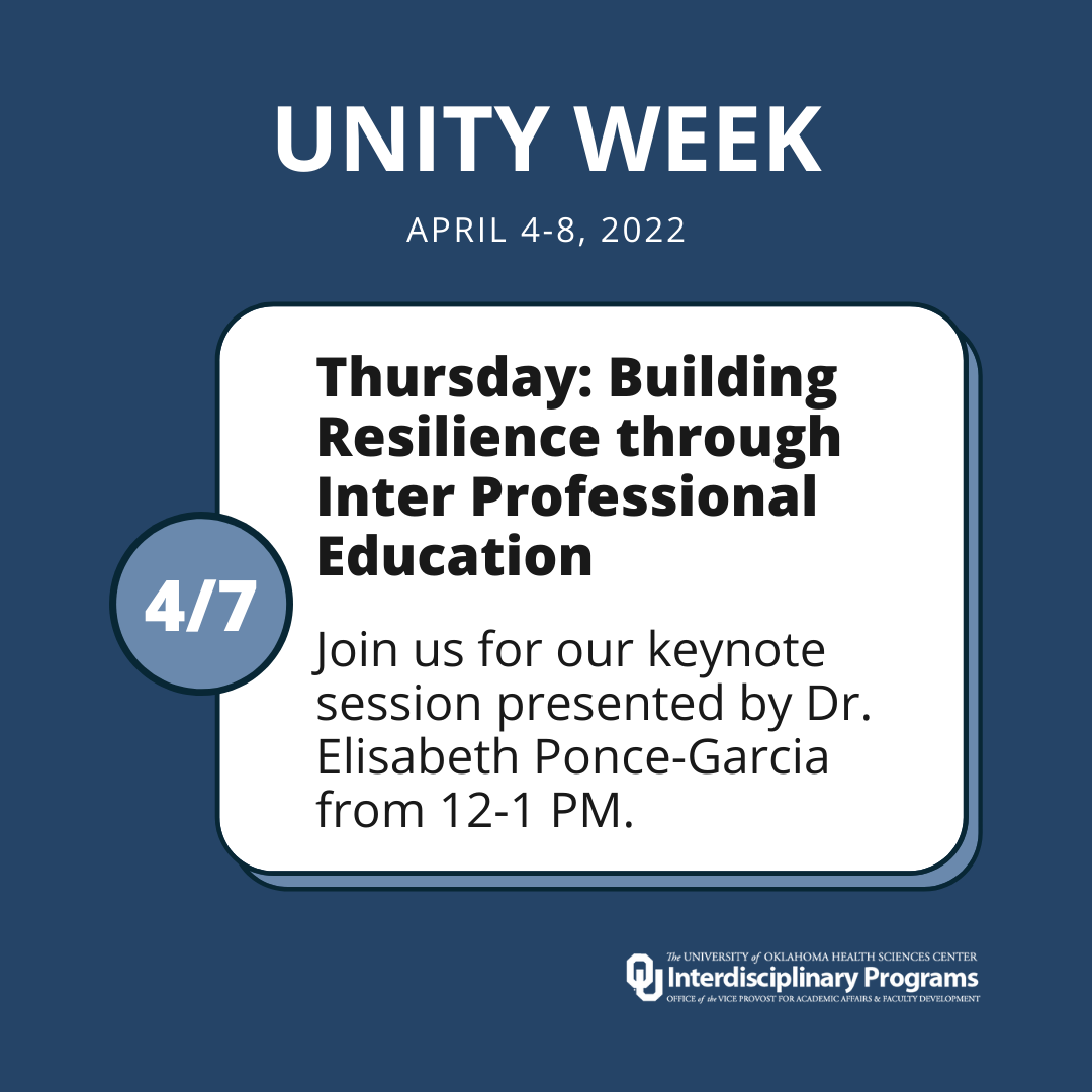 Unity Week: Building Resilience through Inter Professional Education